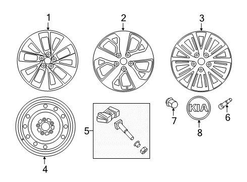 52910D5350 Genuine Kia Wheel Assembly-Aluminum