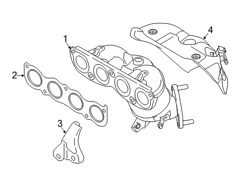 285102EFB0 Genuine Kia Manifold Catalytic A