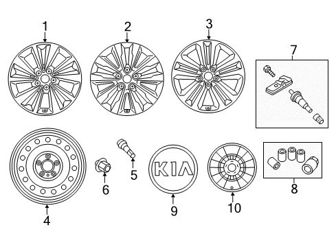 52910A9710 Genuine Kia Wheel Assembly-Aluminum
