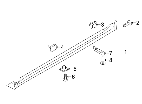 87751D4000 Genuine Kia MOULDING Assembly-Side S
