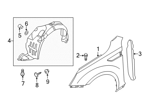 868124U500 Genuine Kia Guard Assembly Front Wheel