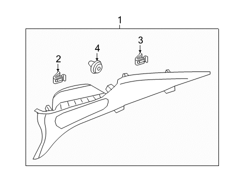 85850D5000WK Genuine Kia TRIM ASSY-RR PILLAR