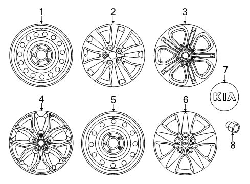 52910B0000 Genuine Kia Wheel Assembly-Steel
