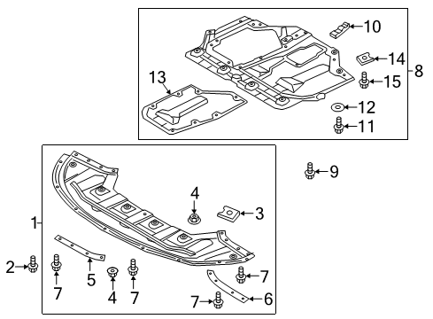 29110D4000 Genuine Kia Panel Assembly-Under Cover