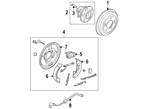584112H000 Genuine Kia Drum Assembly-Rear Brake