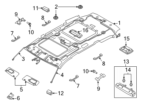 91822S9230 Genuine Kia Roof Wiring Assembly