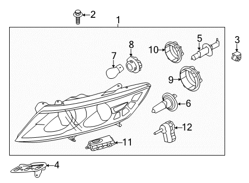 921014U650 Genuine Kia Driver Side Headlight Assembly