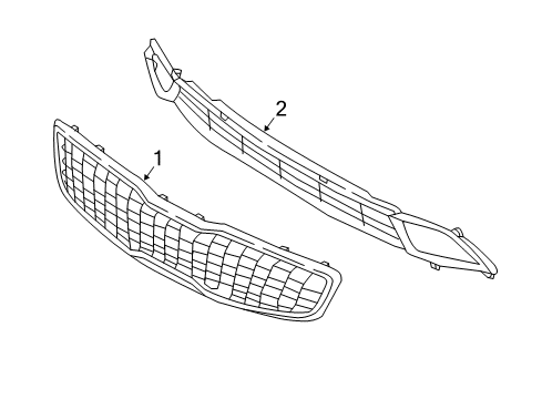 86522B0000 Genuine Kia Front Bumper Moulding