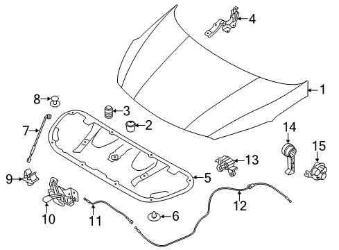 81125B0000 Genuine Kia Hood Insulating Pad