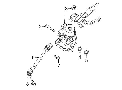 564003X005 Genuine Kia Joint Assembly-Steering