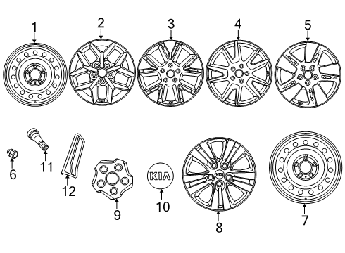 52910K0200 Genuine Kia Aluminium Wheel Assembly