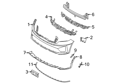 86541P2000 Genuine Kia Air Duct-Fr Bumper,L