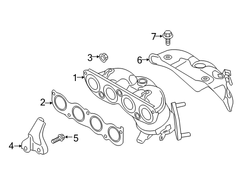 285102ESB0 Genuine Kia Manifold Catalytic Assembly