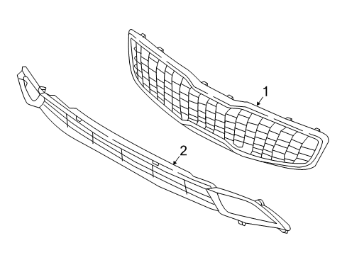 86350B0500 Genuine Kia Grille Assembly-Radiator