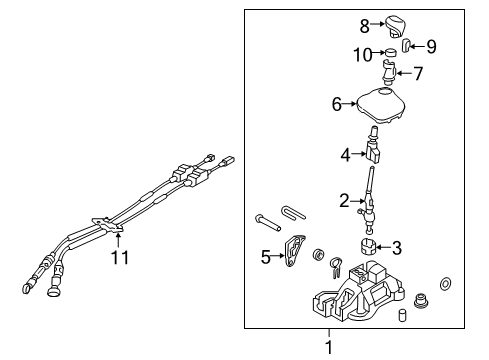 43794F2200 Genuine Kia Cable Assembly-MTM Lever