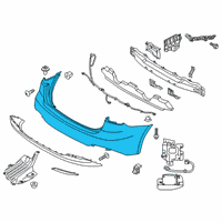 86611B0000 Genuine Kia Cover-Rear Bumper