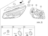 92102C6000 Genuine Kia Passenger Side Headlight Assembly