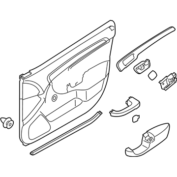 823021M1402I Genuine Kia Panel Complete-Front Door Trim