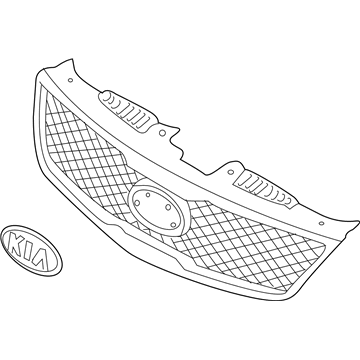 863501M000 Genuine Kia Radiator Grille Assembly