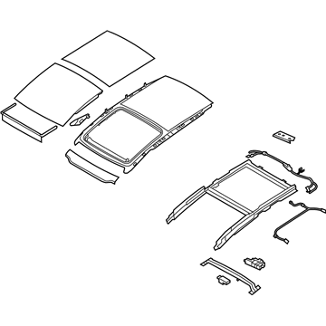 816003W025ED Genuine Kia Sunroof Assembly
