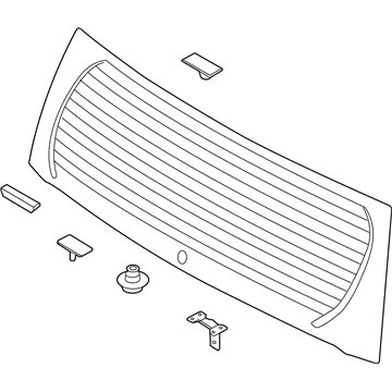 87110B2000 Genuine Kia Glass Assembly-Tail Gate