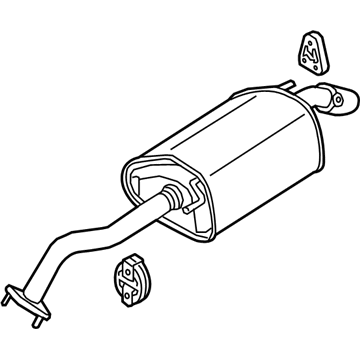 Muffler & Exhaust Pipe - 2014 Kia Forte