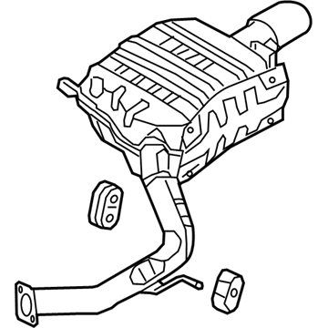 Muffler & Exhaust Pipe - 2016 Kia Sorento
