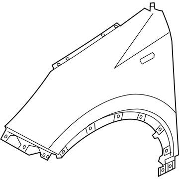 66321D9000 Genuine Kia Panel-Fender,RH