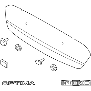 873702T400DS Genuine Kia Moulding Assembly-Back Panel