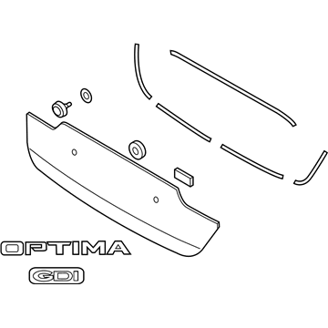 873702T700DS Genuine Kia Moulding Assembly-Back Panel